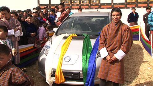 Farmer from Punakha wins Nissan Leaf - BBSCL