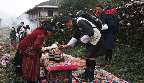 His Majesty visits Merak - BBSCL