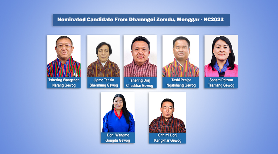 Monggar fields seven candidates for the NC Elections - BBSCL