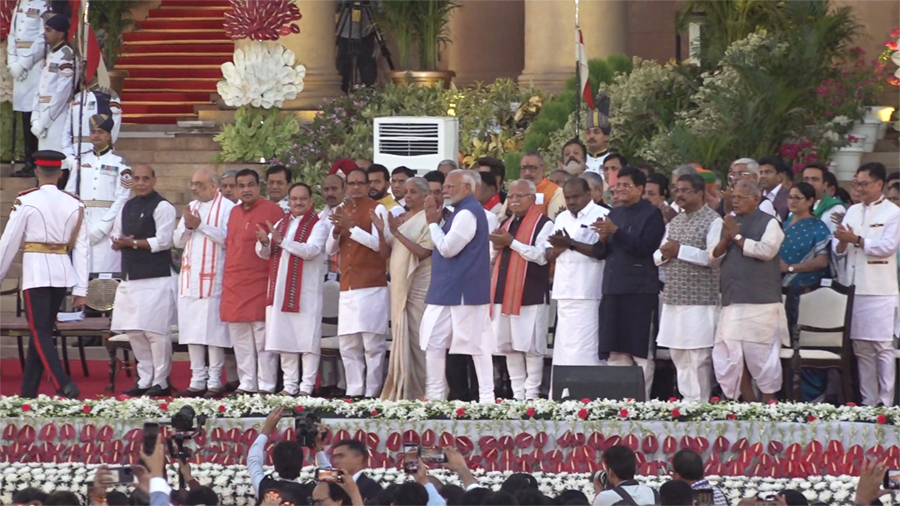 PM Tshering Tobgay attends swearing-in ceremony of PM Modi in New Delhi ...