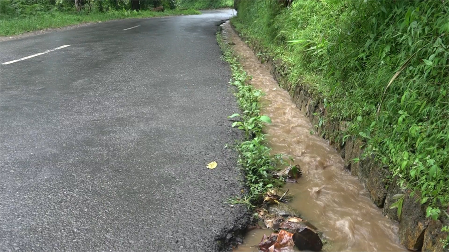 Diversion of drain water with proper drainage to avoid landslide in ...